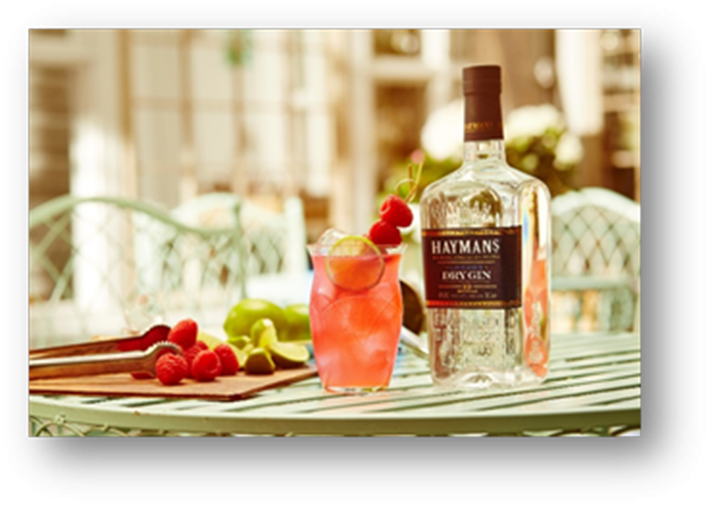 Hayman's English Ruby Fizz Cocktail - a touch of fizz