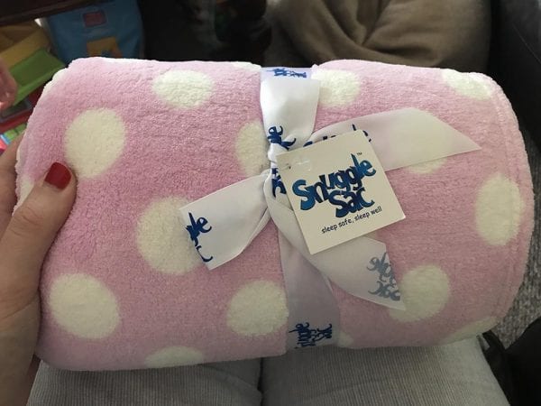 Night Time Cuddles with the Snuggle Sac Blanket!