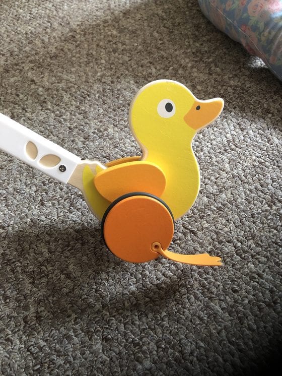 Encouraging Toddlers to Walk with the Hape Ducky Push Pal