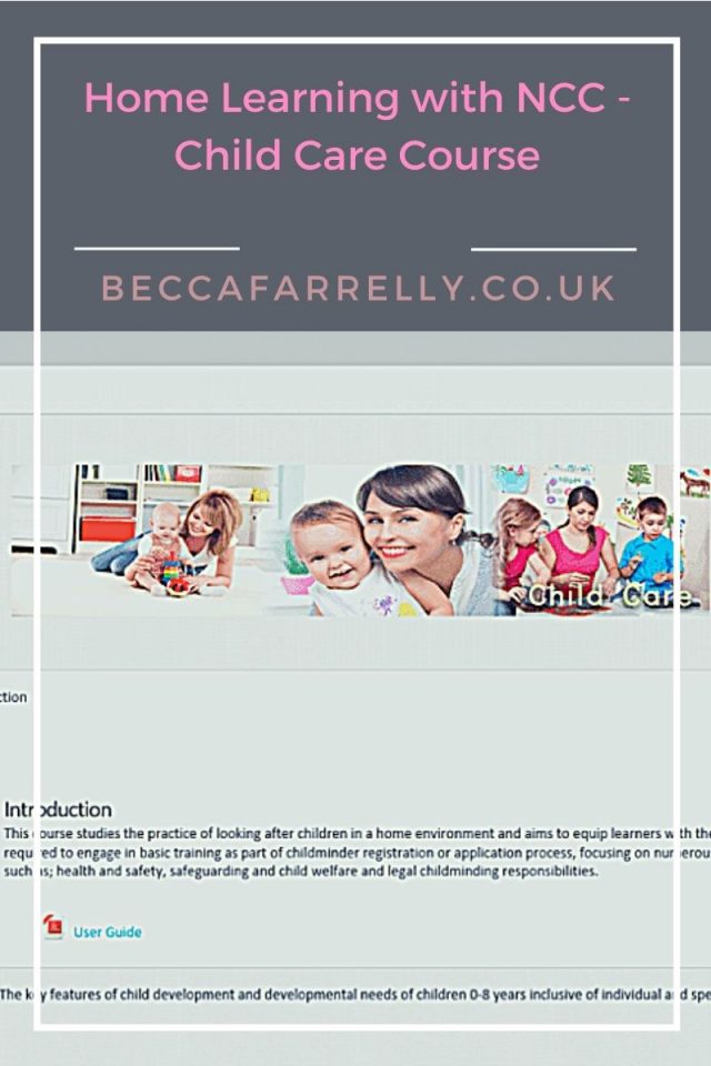 Home Learning with NCC - Child Care Course